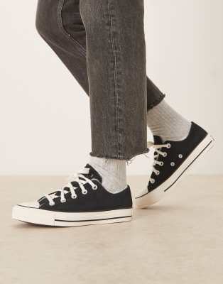 Converse Chuck Taylor All Star Ox suede trainers in black | ASOS