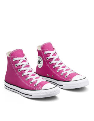 Converse Chuck Taylor Allstar Hi Sneakers In Active Fuschia-pink | ModeSens