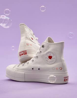 Converse Lift heart sneakers in white | ASOS
