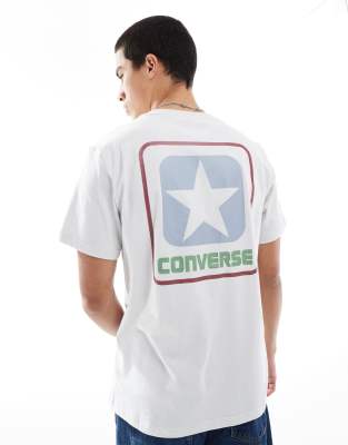 Converse side logo t-shirt in grey | ASOS