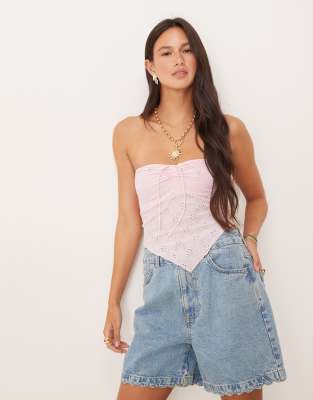 Cotton On Claudia halter tube top in pink | ASOS