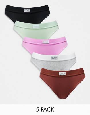 Cotton On cotton branded brasiliano briefs 5 pack | ASOS