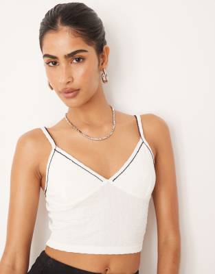 Cotton On Hailey v neck cami in creme fraiche | ASOS