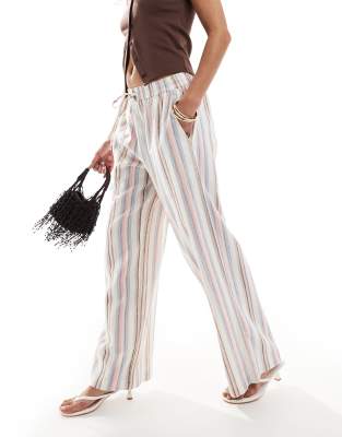 Cotton On haven wide leg linen blend pants in multi textured pant | ASOS
