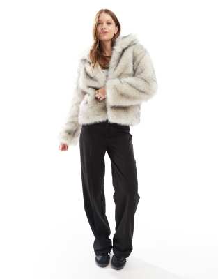 Cotton On mimi faux fur jacket in cream | ASOS