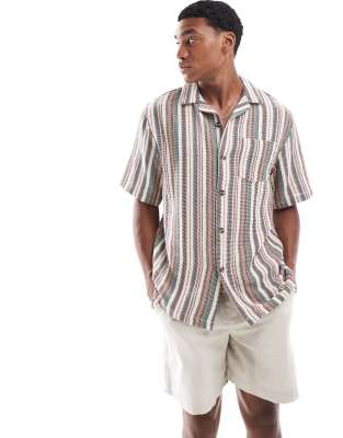 Cotton On short sleeve stripe shirt in multi stripe | ASOS