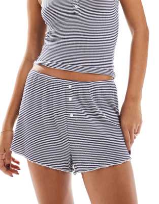 Cotton On sleep shorts in navy stripe co-ord | ASOS