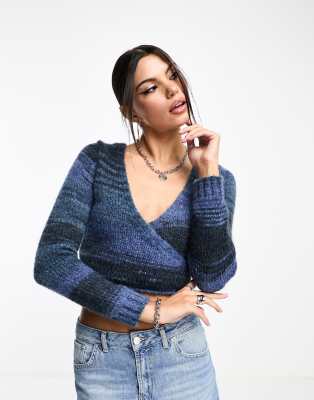 Cotton On space knit wrap front sweater | ASOS