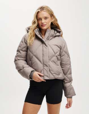 Cotton On The mother puffer jacket in grey | ASOS
