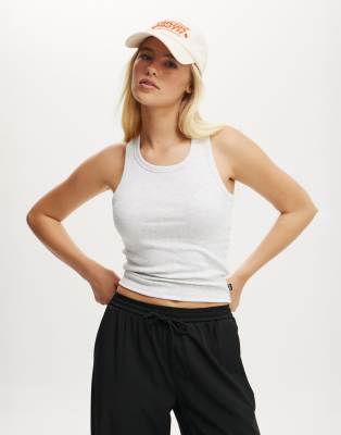 Cotton:On Active core rib racer tank in grey | ASOS