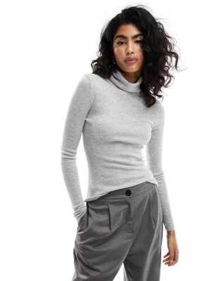 Cotton:On Everfine Roll Neck Knit jumper in grey | ASOS