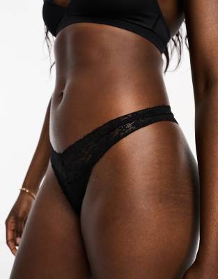 Cotton:On everyday lace comfy g string in black | ASOS