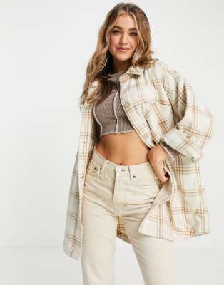 Cotton:on Cotton: On Long Line Shacket In Light Check-multi | ModeSens