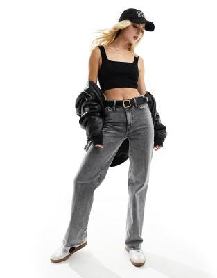 Cotton:On Seamless Abbie Micro Crop Tank top in black | ASOS