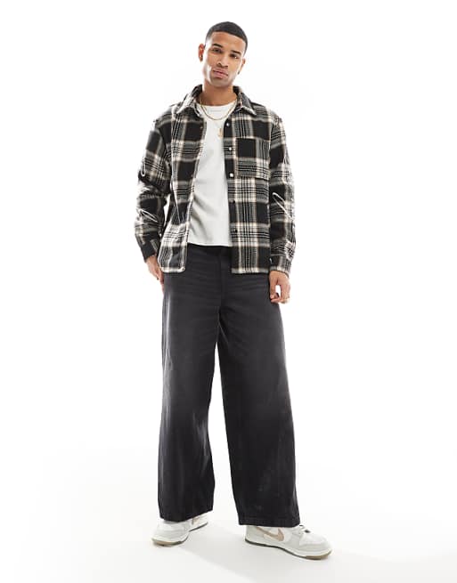 Criminal Damage Drop shoulder flannel shirt in check | ASOS Criminal Damage Drop shoulder flannel shirt in check | ASOS