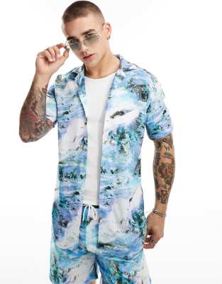 Criminal Damage planet texture shirt in multi | ASOS
