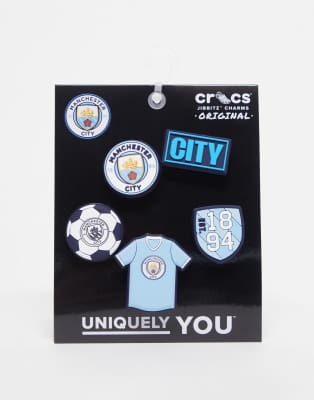 Crocs 5 pack Manchester City jibbitz | ASOS