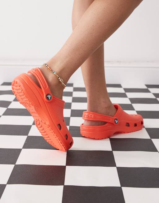 Crocs classic clogs in starfish orange | ASOS