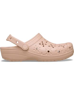 Crocs Classic floral cut out clog in pink | ASOS