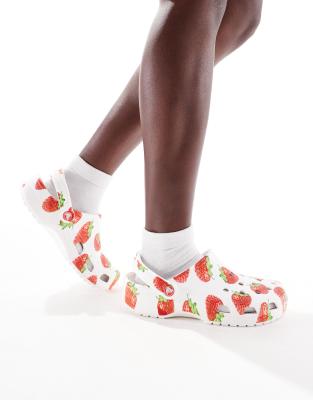 Crocs Classic Fresh Fruits strawberry print clogs | ASOS
