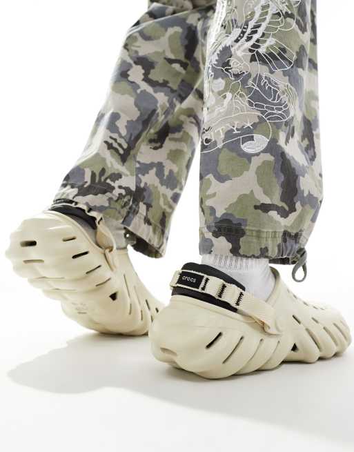 Crocs Unisex Echo clogs in bone | ASOS