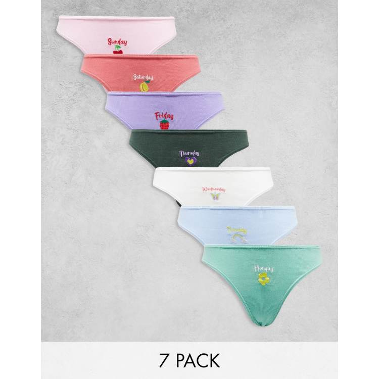 Daisy Street high leg briefs 7 pack day of the week pants