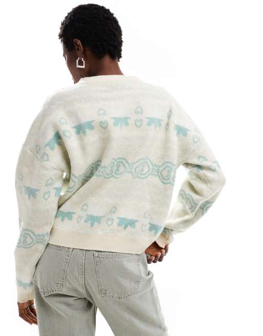 Daisy Street intarsia fair isle knit crew neck jumper | ASOS