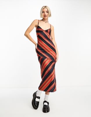 Daisy Street Y2K cami maxi dress in retro stripe | ASOS