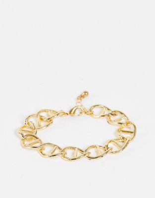 DesignB London chunky anklet in gold | ASOS