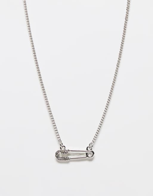 Designb London Collier à Ornement Trombone Argenté Asos