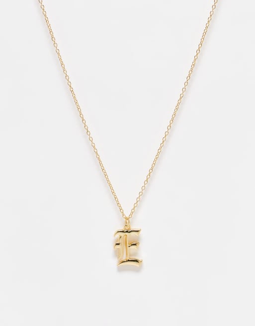 Designb London Collier Avec Initiale E Rétro Doré Asos