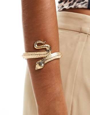DesignB London snake arm cuff in gold | ASOS