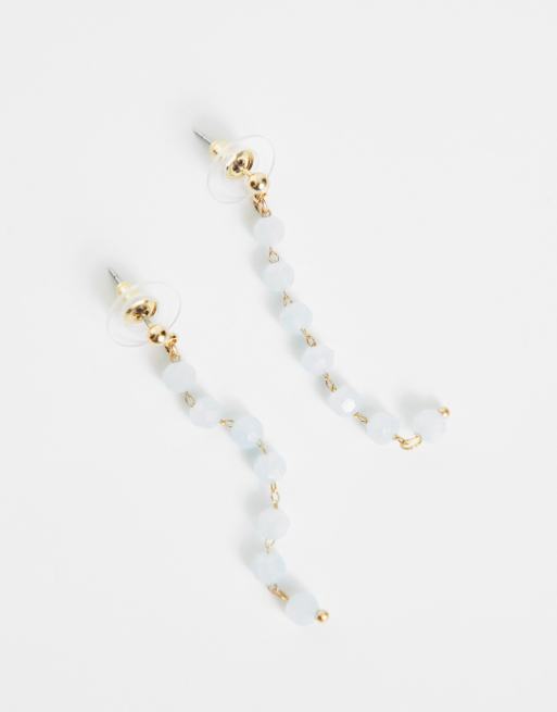 DesingB London glass drop earrings in blue | ASOS