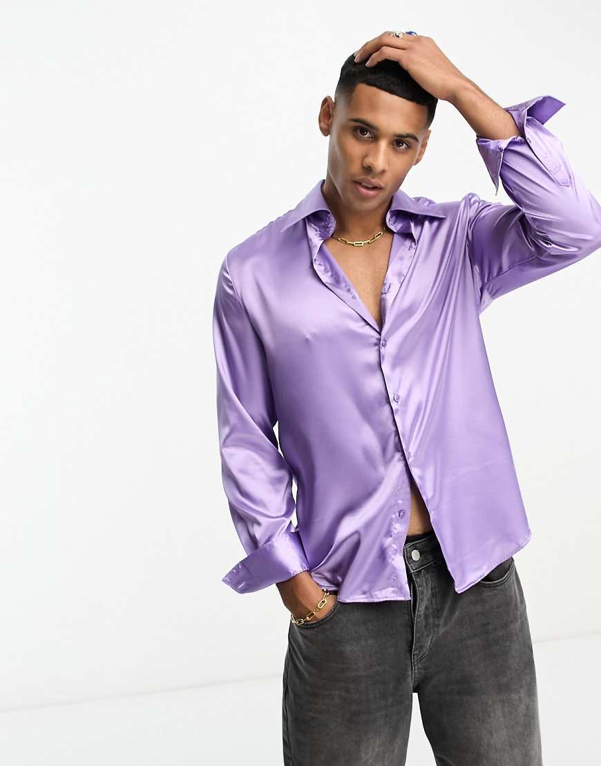 Devils Advocate Devil's Advocate Purple Wide Lapel Satin Shirt | ModeSens Devils Advocate Devil's Advocate Purple Wide Lapel Satin Shirt | ModeSens
