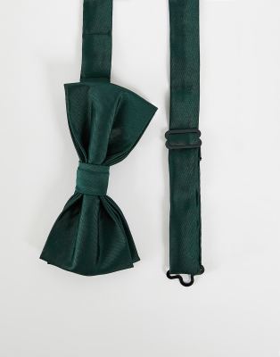 Devils Advocate Satin Bow Tie In Emerald Green | ModeSens