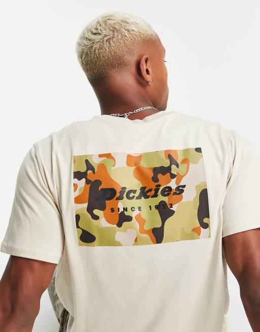 Dickies Artondale Box back print t-shirt in beige | ASOS
