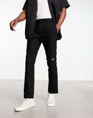 Dickies - Chino skinny slim neri con ginocchia doppiate | ASOS