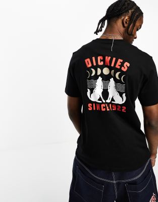 Dickies kerby wolf back print t-shirt in black | ASOS