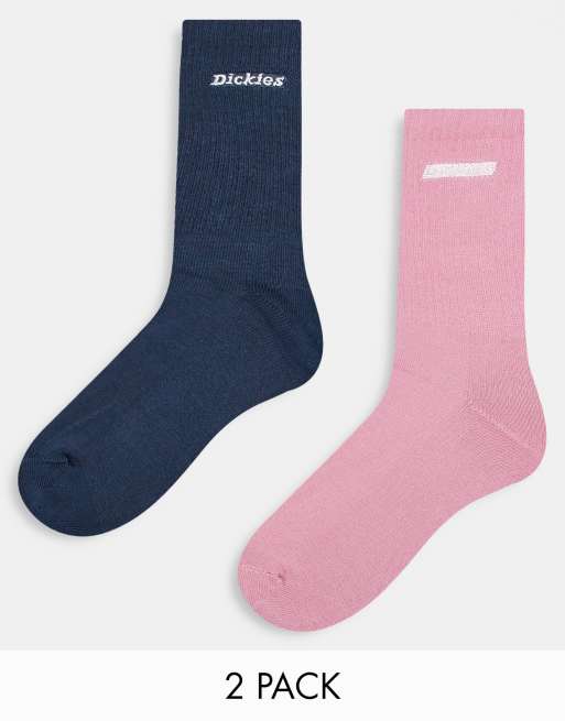 Dickies New Carlyss 2 pack socks in blue/pink | ASOS