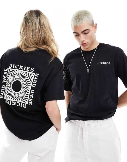 Dickies oatfield back print t-shirt in black- exclusive to asos | ASOS