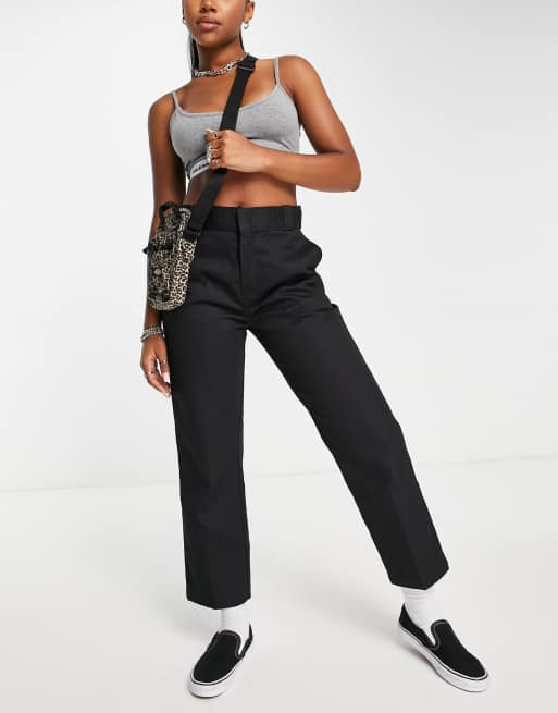 Dickies Phoenix cropped trousers in black | ASOS