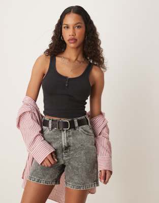 Dickies - Short classique style charpentier en jean - Gris clair délavé ...