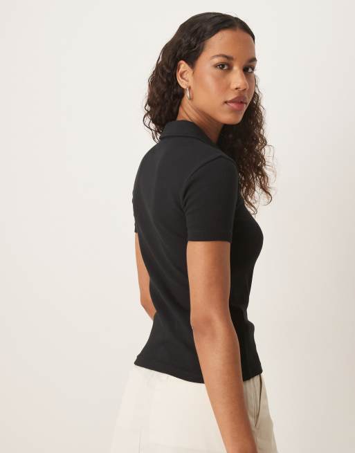 Dickies Tallasse buttoned baby tee in black | ASOS