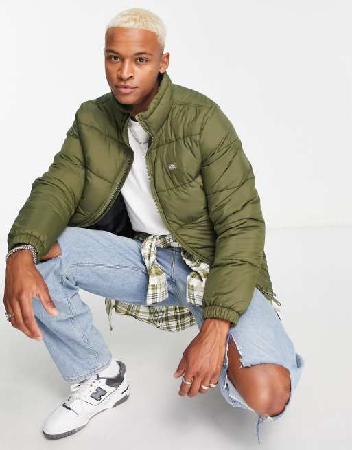 Dickies Waldenburg Puffer Jacket In Khaki Asos