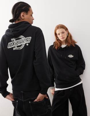 Dickies wood logo back print hoodie in black | ASOS