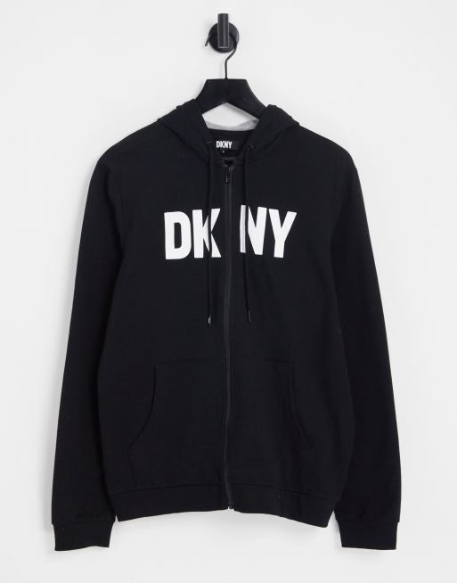 DKNY - Cubs - Sweat à capuche zippé à manches longues - Noir | ASOS