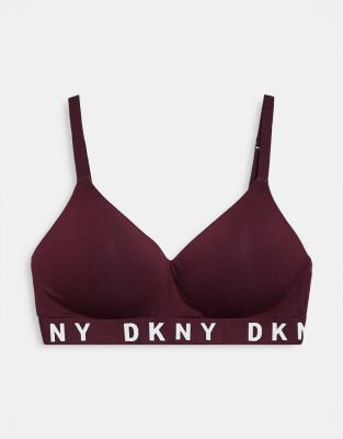 DKNY Intimates cosy boyfriend wire free push up bra in vamp and whisper ...