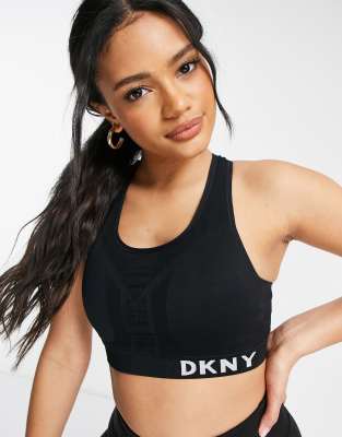 DKNY seamless mesh bralet in black | ASOS