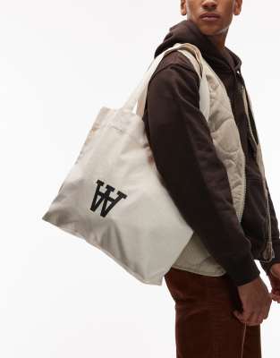 Double A By Wood Wood Conner tote bag in cream | ASOS
