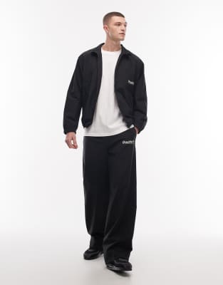 Double A By Wood Wood Frank logo zip-through shell tracksuit top ...